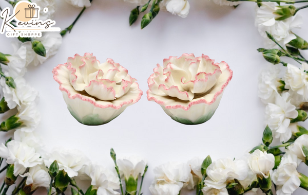 Ceramic Carnation Flower Salt & Pepper Shakers, Home Décor, Gift for H ...